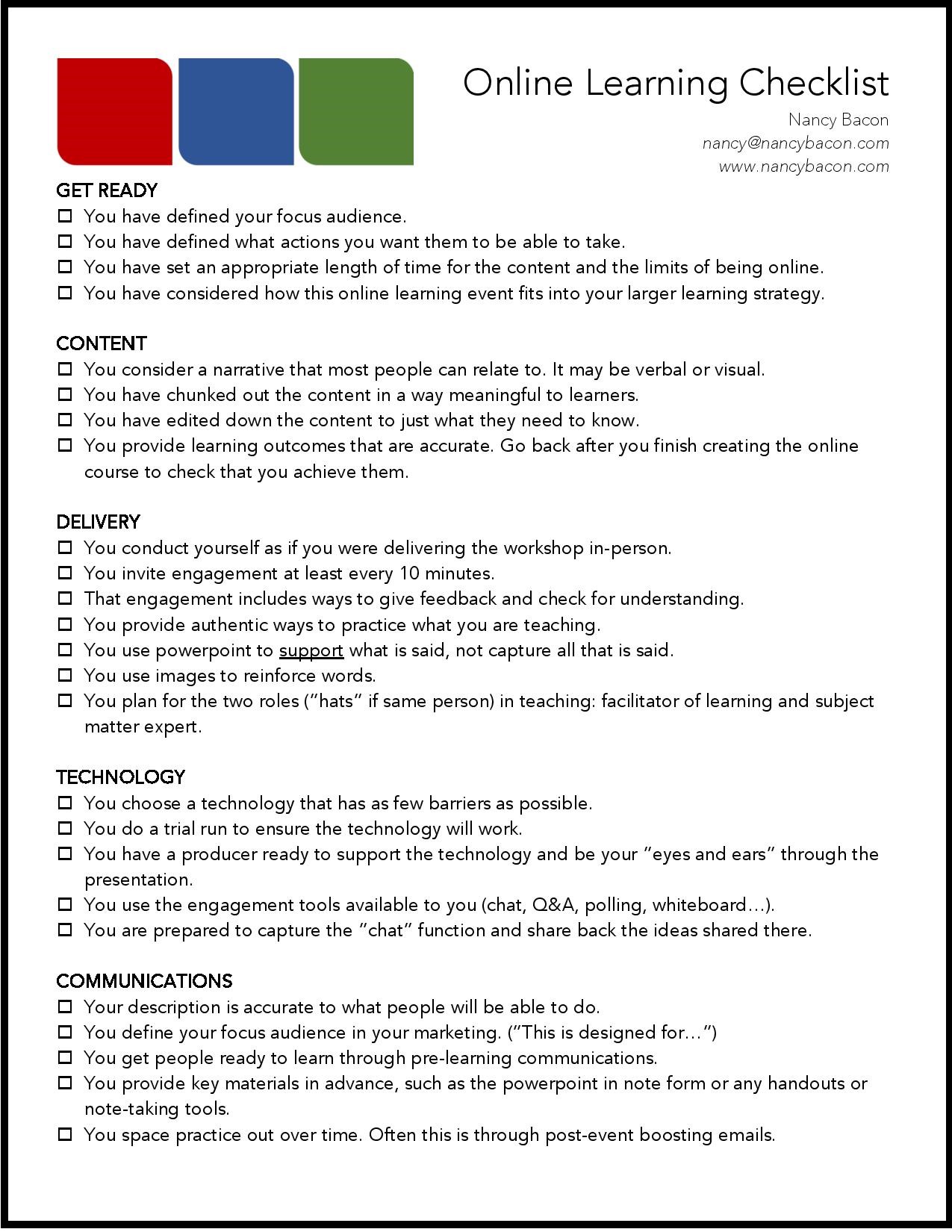 Resources – Nancy Bacon Consulting